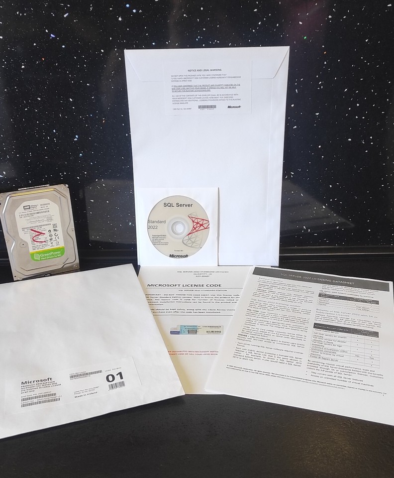 SQL Server 2022 Standard 16 Core License & DVD Unlimited CALs - Retail ...