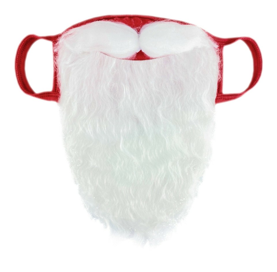 Holiday Santa Beard Face Mask Costume Adults for Christmas 2022 ...