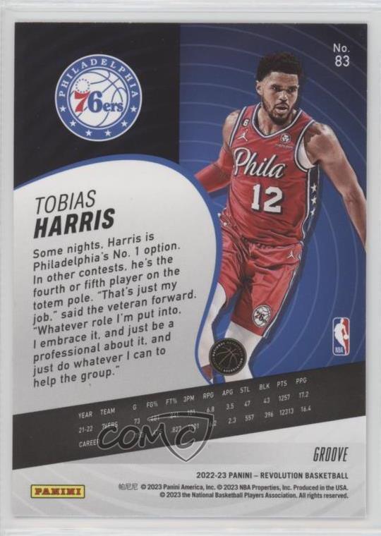 2022-23 Panini Revolution - Groove #83 Tobias Harris, Tobias Harris for ...