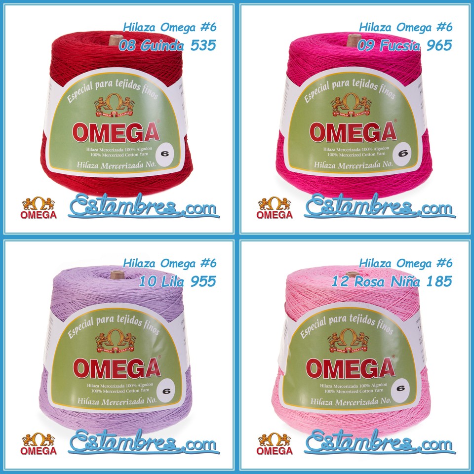 OMEGA NO.6 [Cone 1KG] by Omega - Soft Yarn 100% Mercerized Cotton Yarn ...