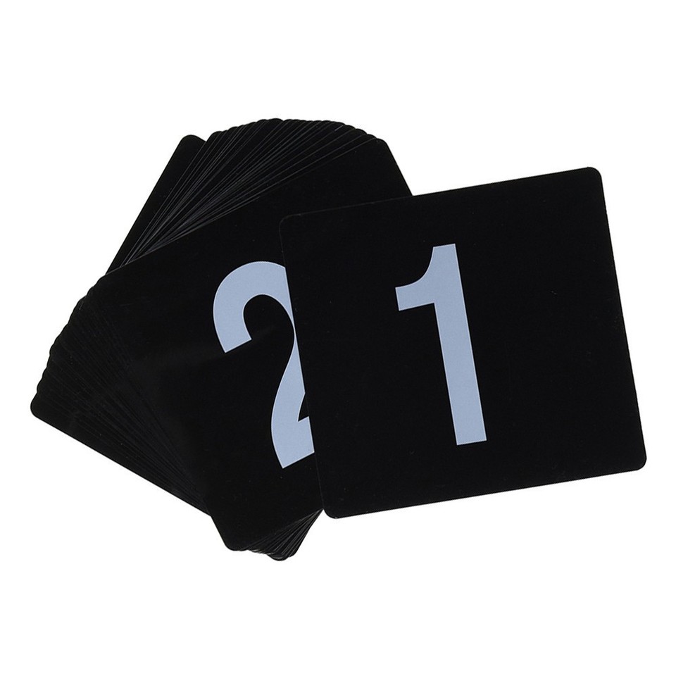 Plastic Doublesided Table Number Cards Set of 10 for Food Service Areas ...