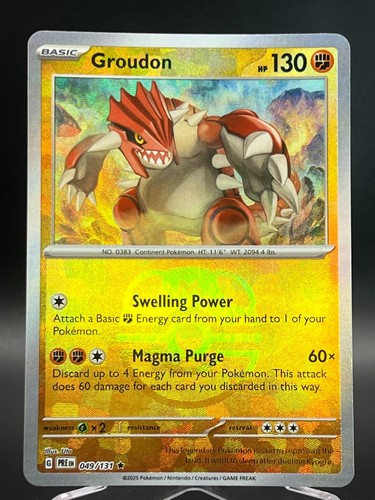 Groudon 049/131 Masterball Holo Prismatic Evolutions Pokemon TCG Near ...