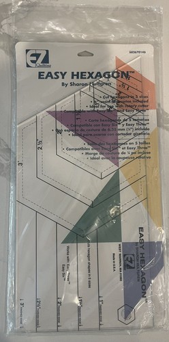 EZ Quilting Crafts Easy Hexagon By Sharon Hultgren Hexagon Template In 5 Sizes 73077701460| eBay