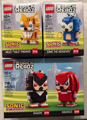 LEGO Brickheadz Sonic Set Of 3 40627 40628 40672 TAILS SHADOW KNUCKLES ...