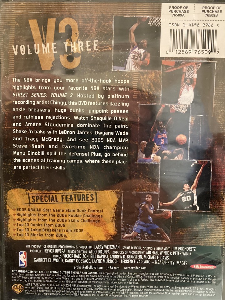 NBA Street Series: Volume 3 DVD Bonus Music CD Chingy NEW Sealed Free ...