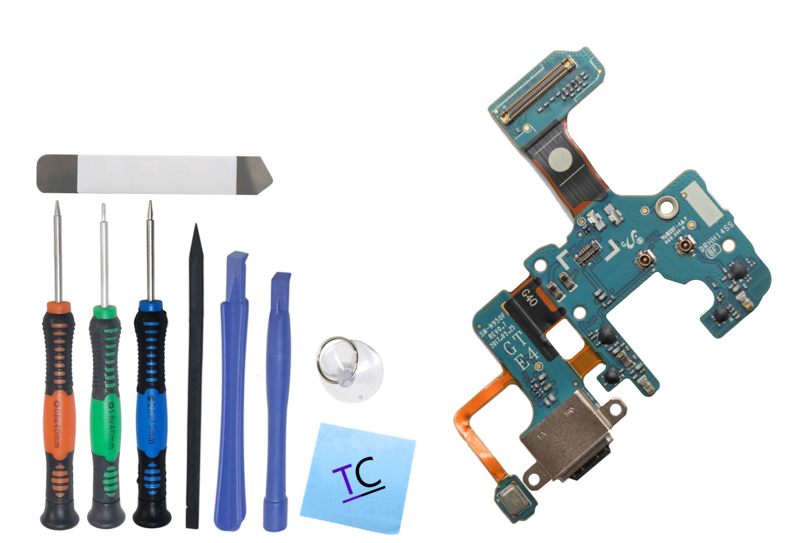 New USB Charging Port Flex Cable for Samsung Galaxy Note 8 N950F with ...