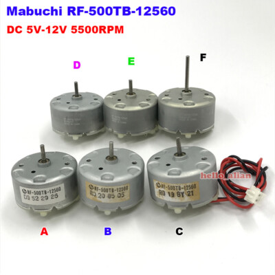 Mabuchi RF-500TB-12560 DC 12V 5500RPM Micro 32mm Diameter Round ...