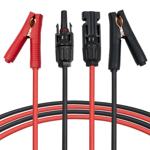 Solar Panel Extension Cable Black+Red 13 AWG Silicone Flexible Wire ...