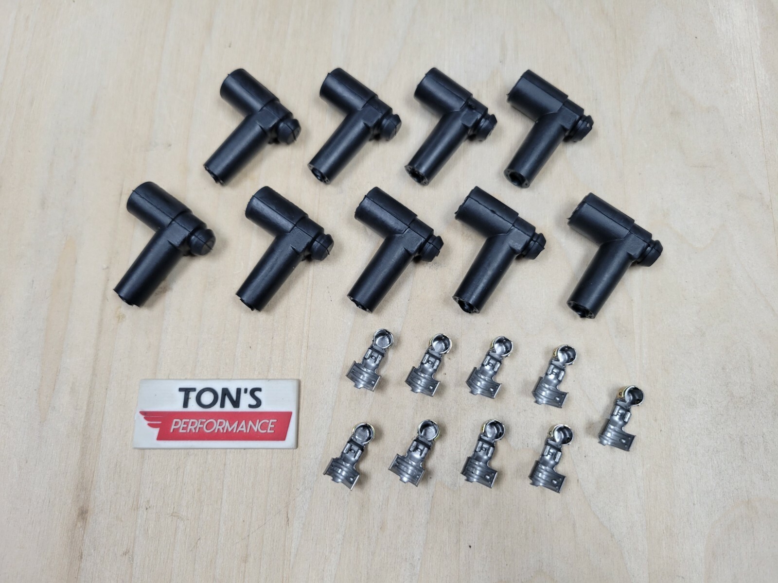 HEI Style Distributor End Spark Plug Wire Rubber Boots & Stainless ...