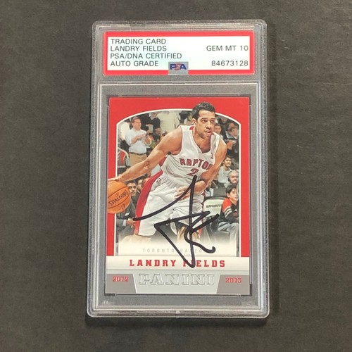2012-13 NBA Panini #103 Landry Fields Signed Card AUTO 10 PSA Slabbed ...