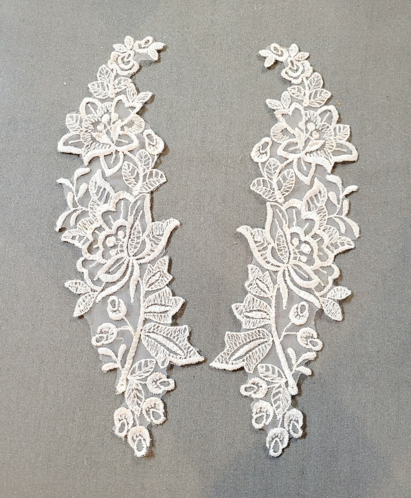 Vintage White Flower Applique Set 10 x 3 | eBay