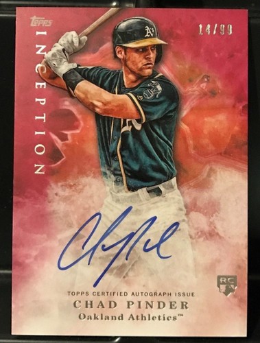 Chad Pinder 2017 Topps Inception MAGENTA Parallel RC on-card Autograph ...
