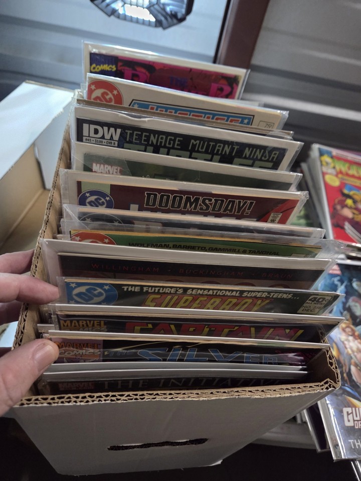 Huge Comic Book Lot (full box) 150+ Great! Marvel & DC & Indy Superman ...