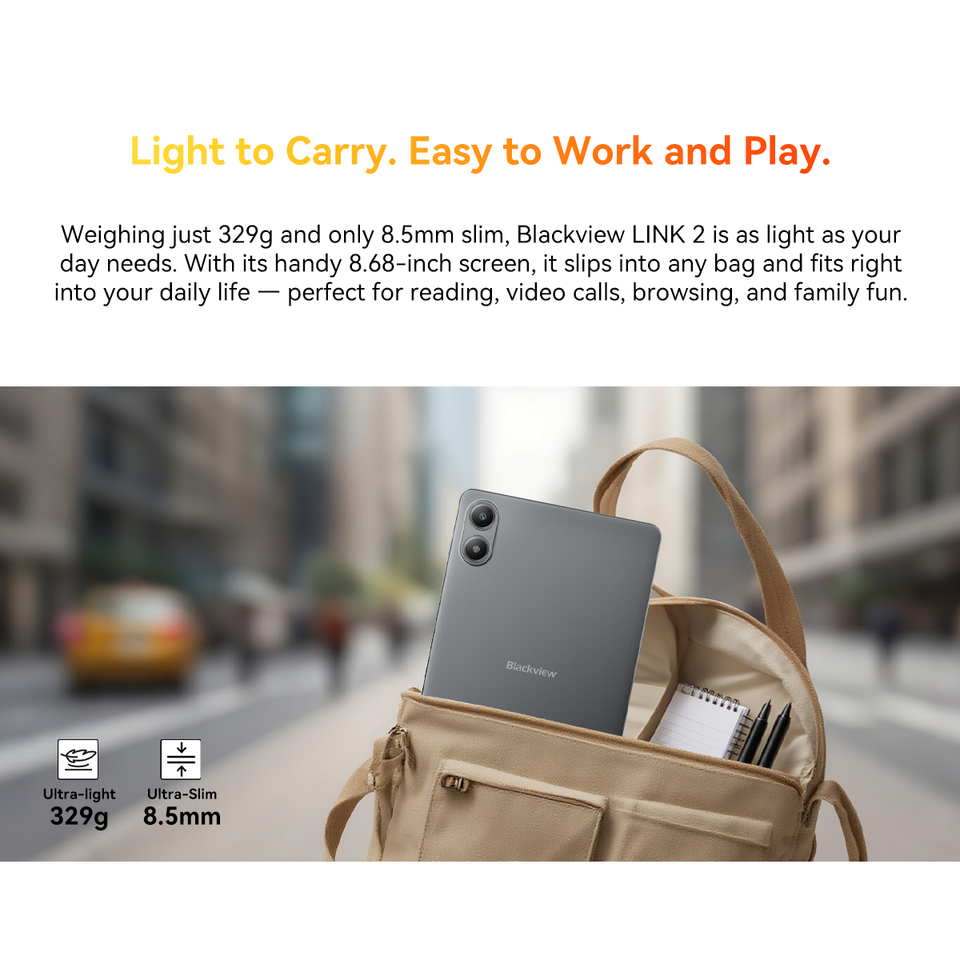Blackview Link 2 AI Tablet 8.68 Inch Andriod 15 12GB+128GB 5000mAh 5G ...