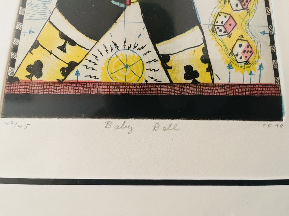 Tony Fitzpatrick etching signed and framed; Baby Doll 1998 | eBay