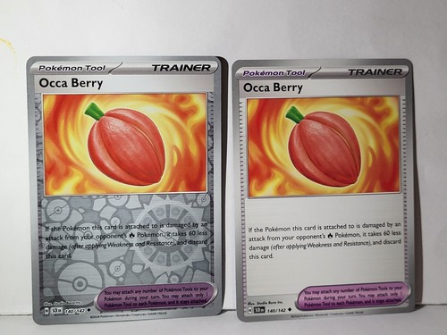 occa berry 140/142 stellar crown pokemon TCG 2x Playset Reverse ...