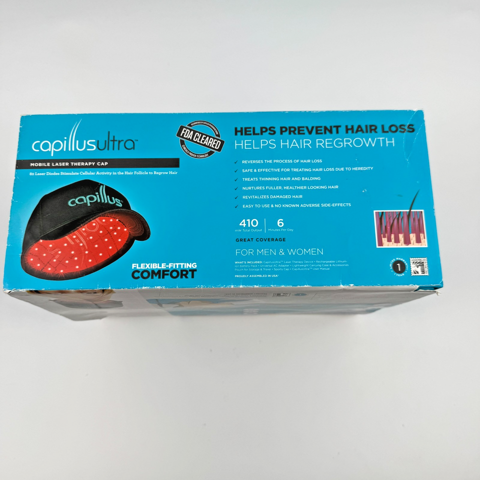 Capillus Ultra Mobile 82-Laser Diodes Red Light Therapy Cap for Hair ...