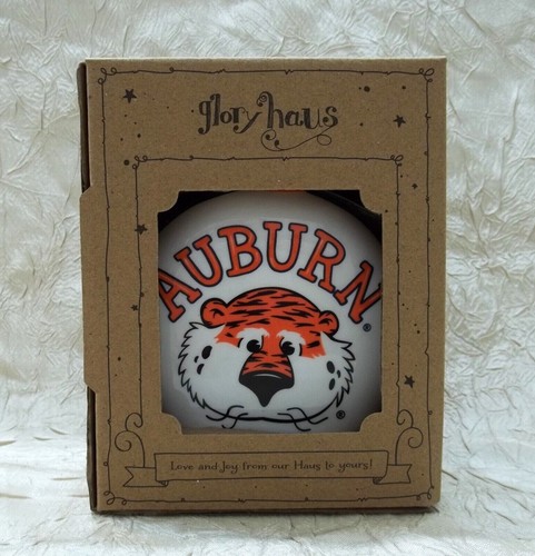 Glory Haus Auburn University War Eagle Glass Puff Christmas Ornament ...