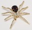 Vintage IVANA Brown Rhinestone SPIDER Brooch / Pendant 2" x 2 1/4" MINT ...