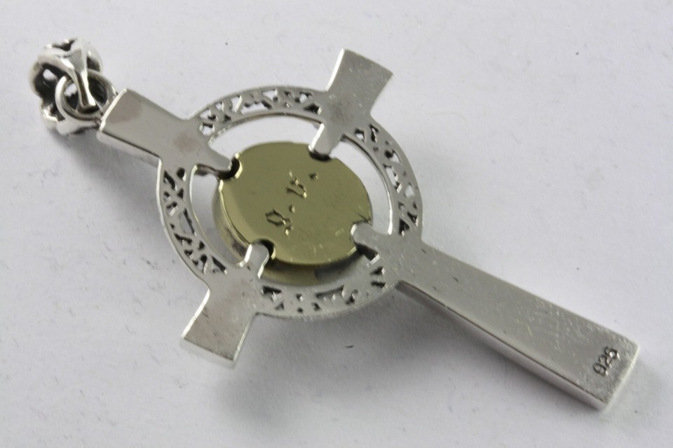Knight Templar Cross Templar Pendant With Stone 925 Genuine Silver /623 ...