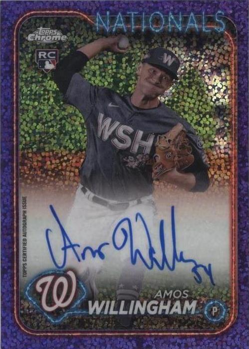 2024 Topps Chrome - Rookie Autographs Amos Willingham #RA-AMW Purple ...