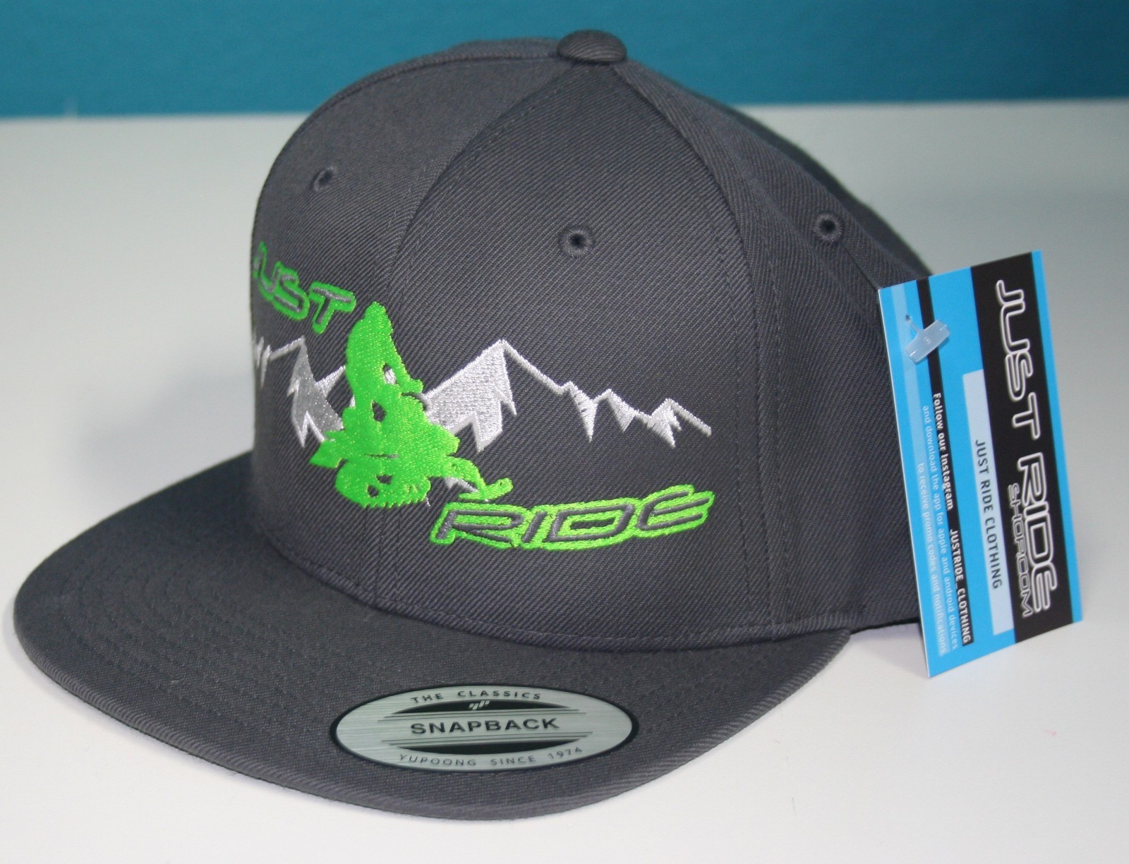 JUST RIDE SNOWMOBILE SLED HAT FLAT BILL SNAPBACK CAP YAMAHA SKI DOO ...