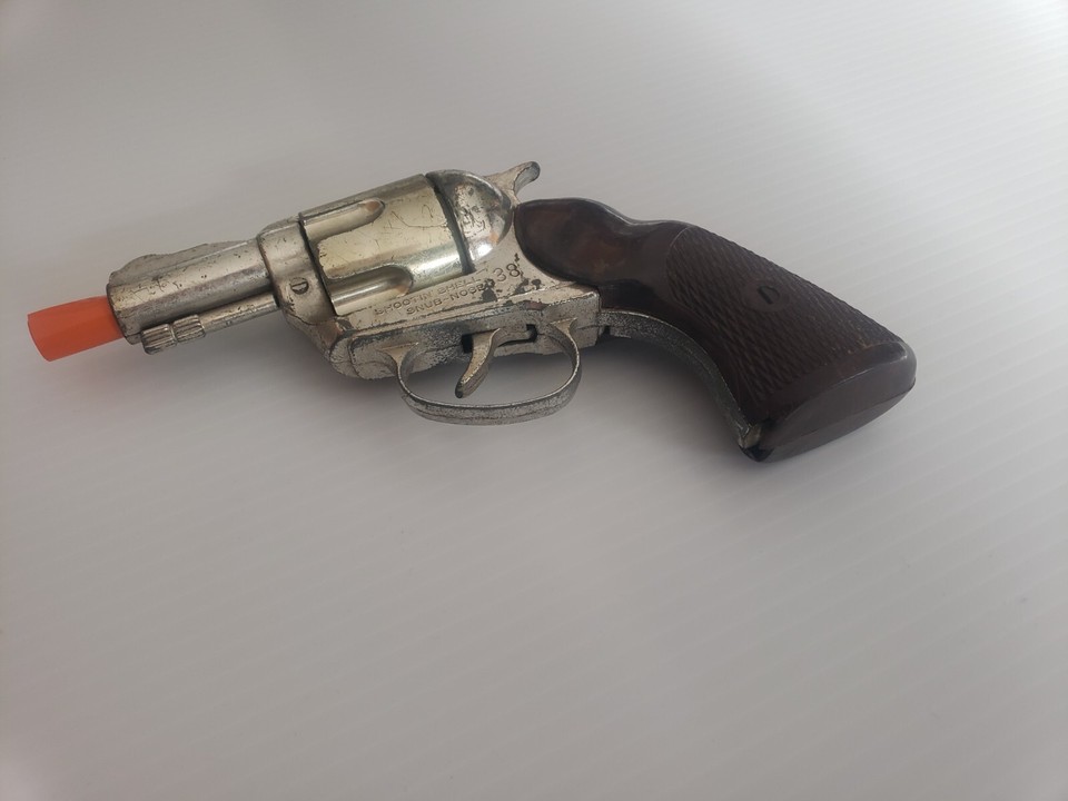 Mattel Shootin' Shell Snub Nose .38 Toy Detective Gun Brown Handle ...