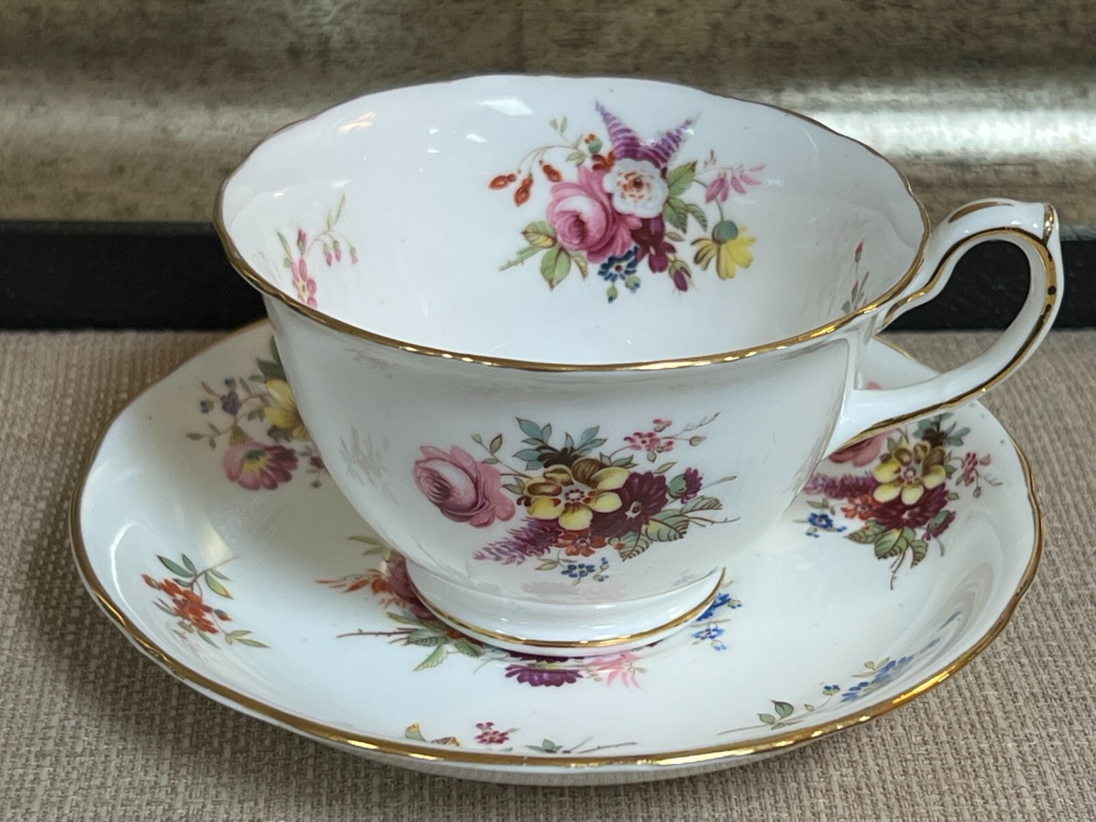 Hammersley & Co. Bone China Floral Pattern Teacup and Saucer | eBay