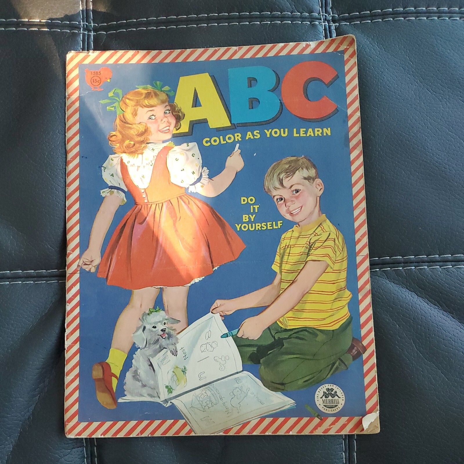 1959 ABC Color As You Learn Coloring Book Merrill Company 1585 Ages 4 ...