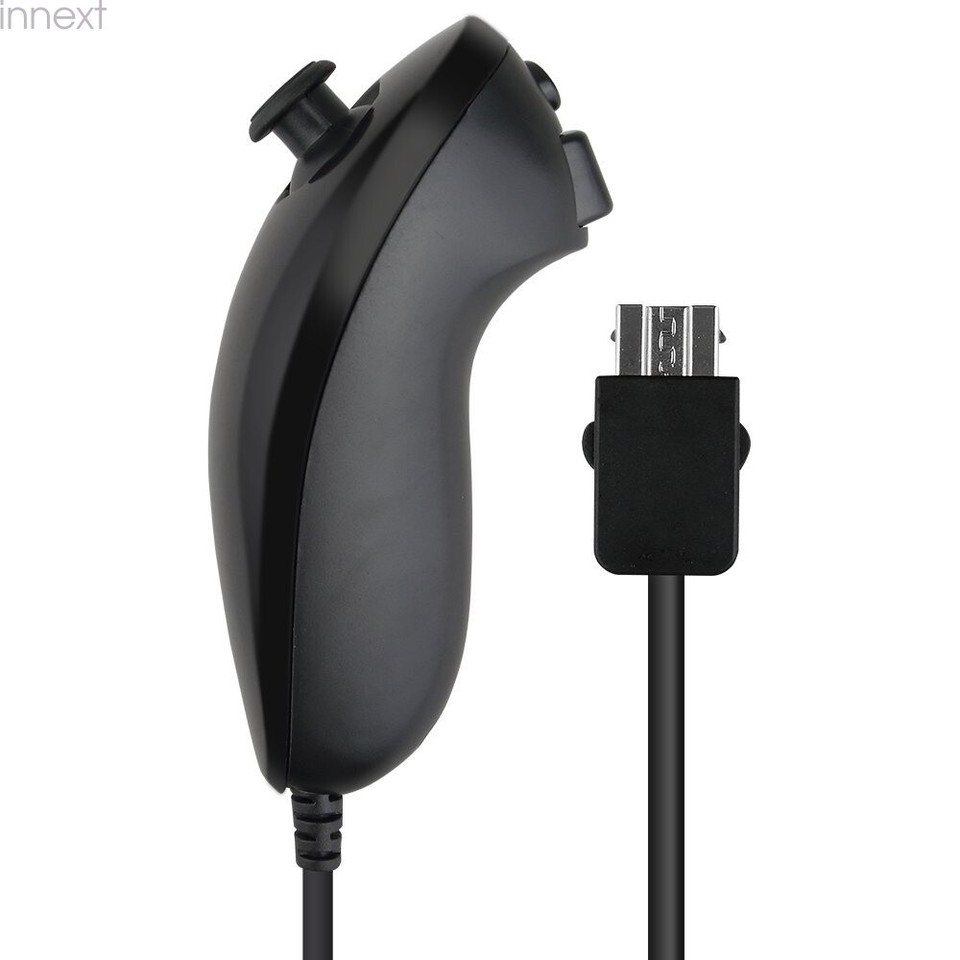 2 PACK For Wii & Wii U Console Nunchuck Wii Nunchuk Game Controller ...