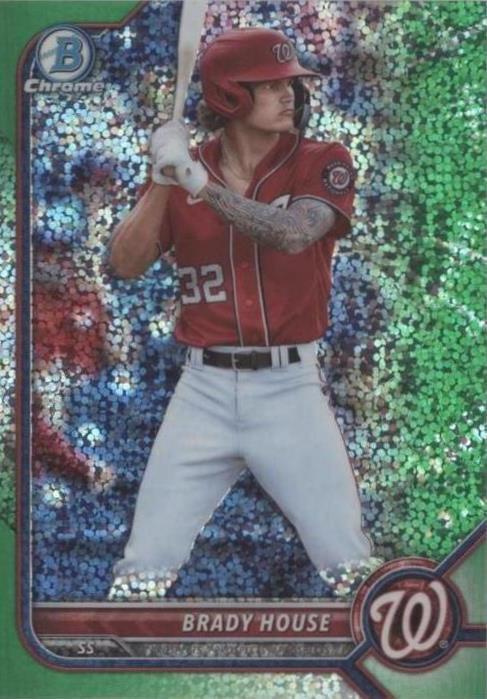 2022 Bowman Draft - Chrome Brady House #BDC-144 Green Sparkle Refractor ...