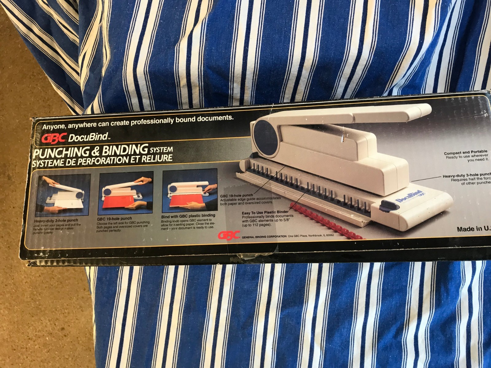 Docu-Bind Binding System GBC Complete with Paper and Covers and Combs ...