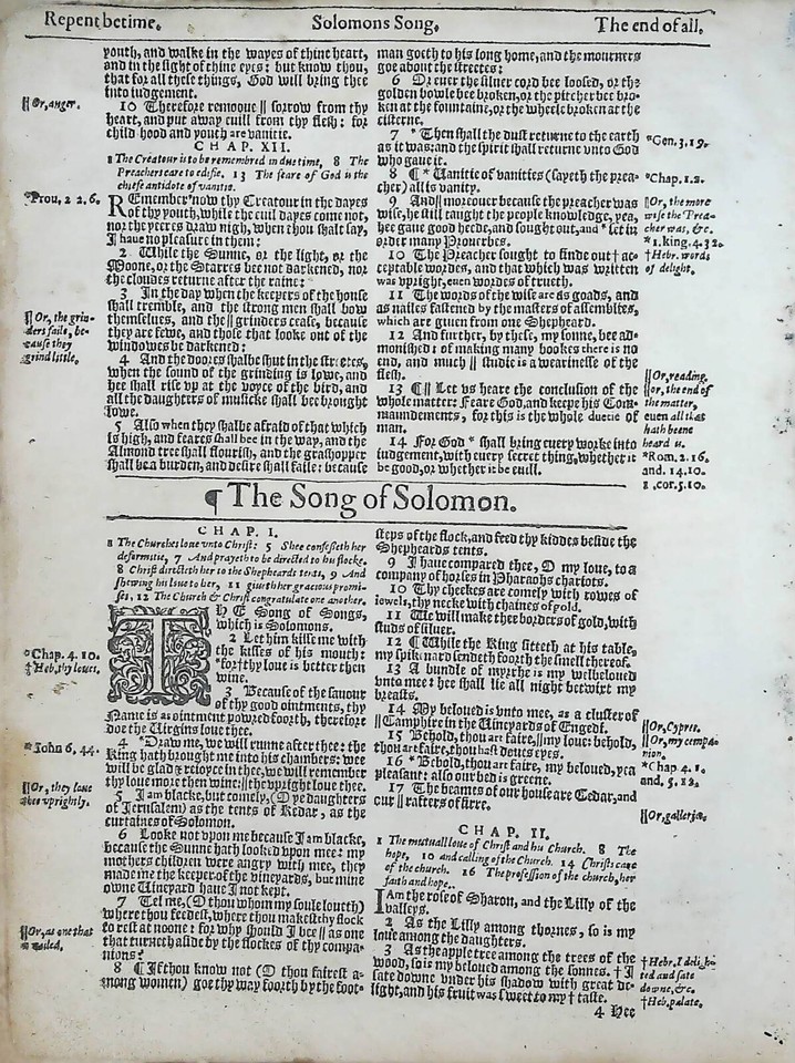 1614 KING JAMES BIBLE OLD TESTAMENT LEAVES * YOU PICK* KJV 400 YEARS ...