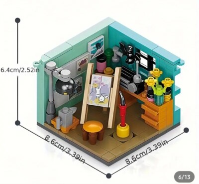 Artist Painter Studio Mini Indoor Building Blocks Collect All 8 Sets 6 ...