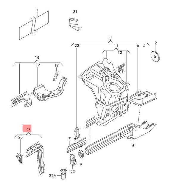 Genuine Support Left VW Touareg 7p6805869 for sale online | eBay