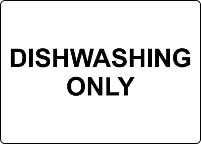 DISHWASHING ONLY | Laminated Vinyl Decal Sticker Label | eBay