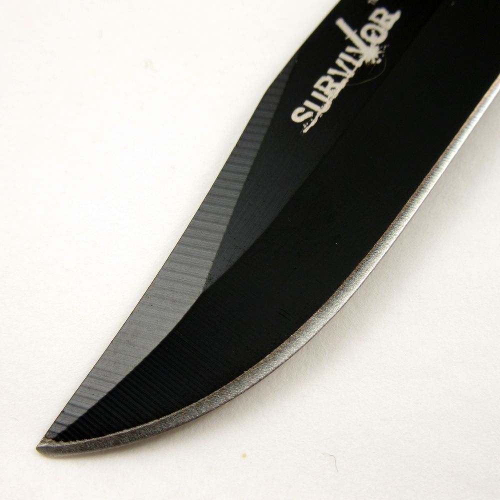 Survivor HK1023DP 7 inch Fixed Blade Knife - Black for sale online | eBay