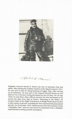 Harold Harris Signed Photograph WWI Pilot & Test Pilot (d) | eBay