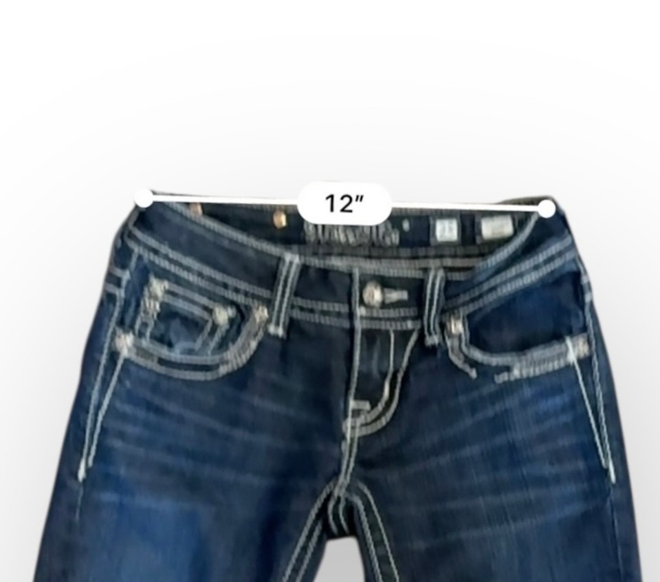 Miss Me Bootcut Jeans Womens 25 Dark Wash Embellished Bling Stretch ...