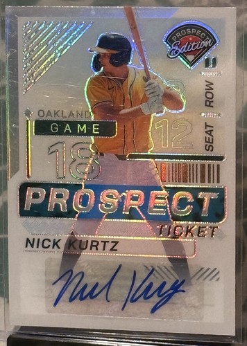 Nick Kurtz 2024 Panini Prospect Edition AUTO Athletics RC Wake Forest ...