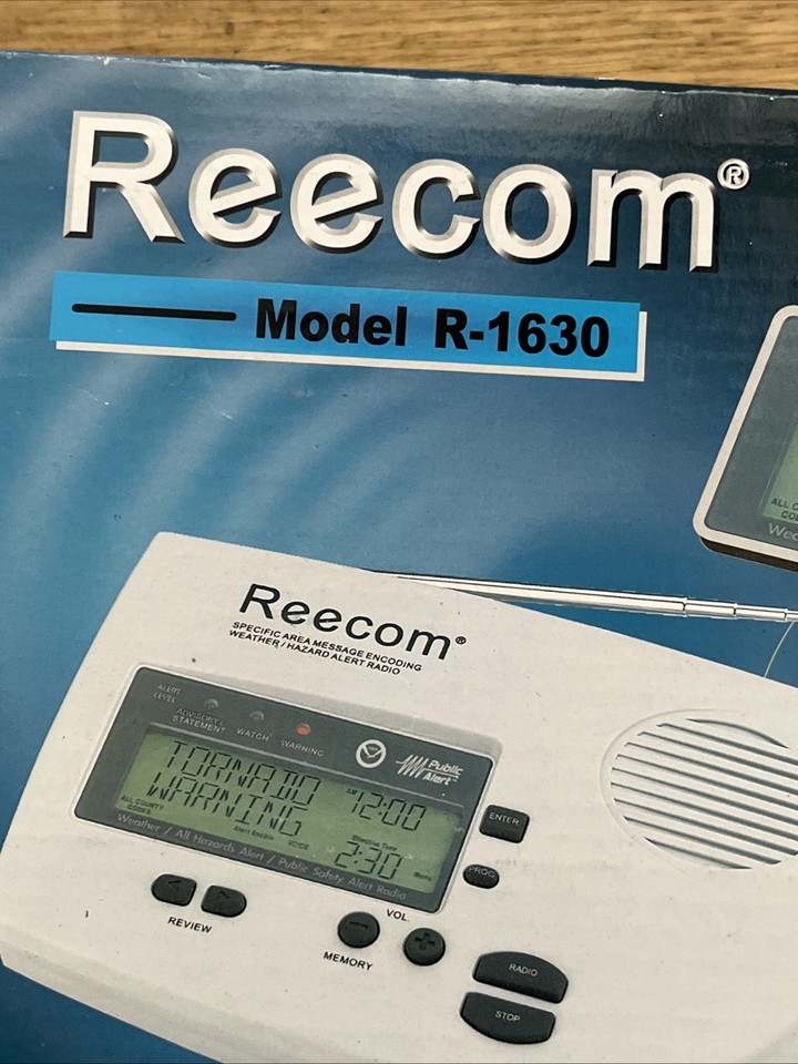 Reecom R-1630 Severe Weather Emergency Alert Radio w/AC Adapter Travel ...