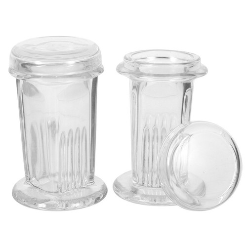 2 Pcs Coplin Staining Tank Microscope Supplies Jar Glass with Lid | eBay