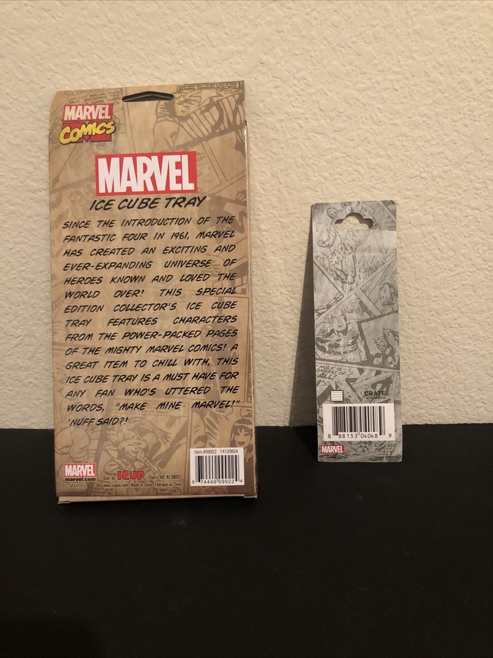 Marvel Comics Heroes Silicone Ice Cube Tray Mold - Iron Man Hulk ...