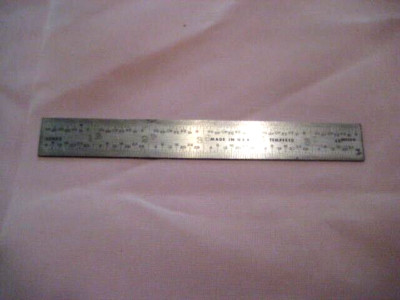 6" Rigid Stainless Steel Machinist Rule Ruler 1/64, 1/32, 1/8, 1/16 ...