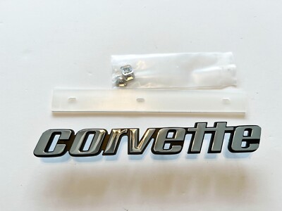 New 1 Pic Chrome Corvette Rear Bumper Emblems For 1976 Late -1979 C3 ...
