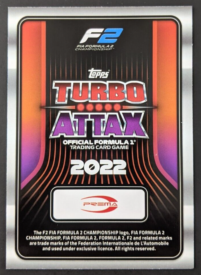 Oscar Piastri #297 FIA F2 Champion 2022 Topps Turbo Attax F1 Foil ...