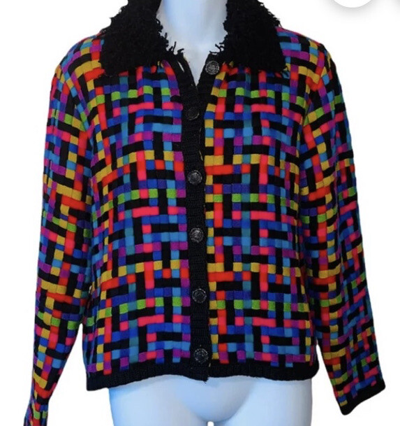 Vintage Women’s Size Medium Granny Retro Cardigan Swe… - Gem
