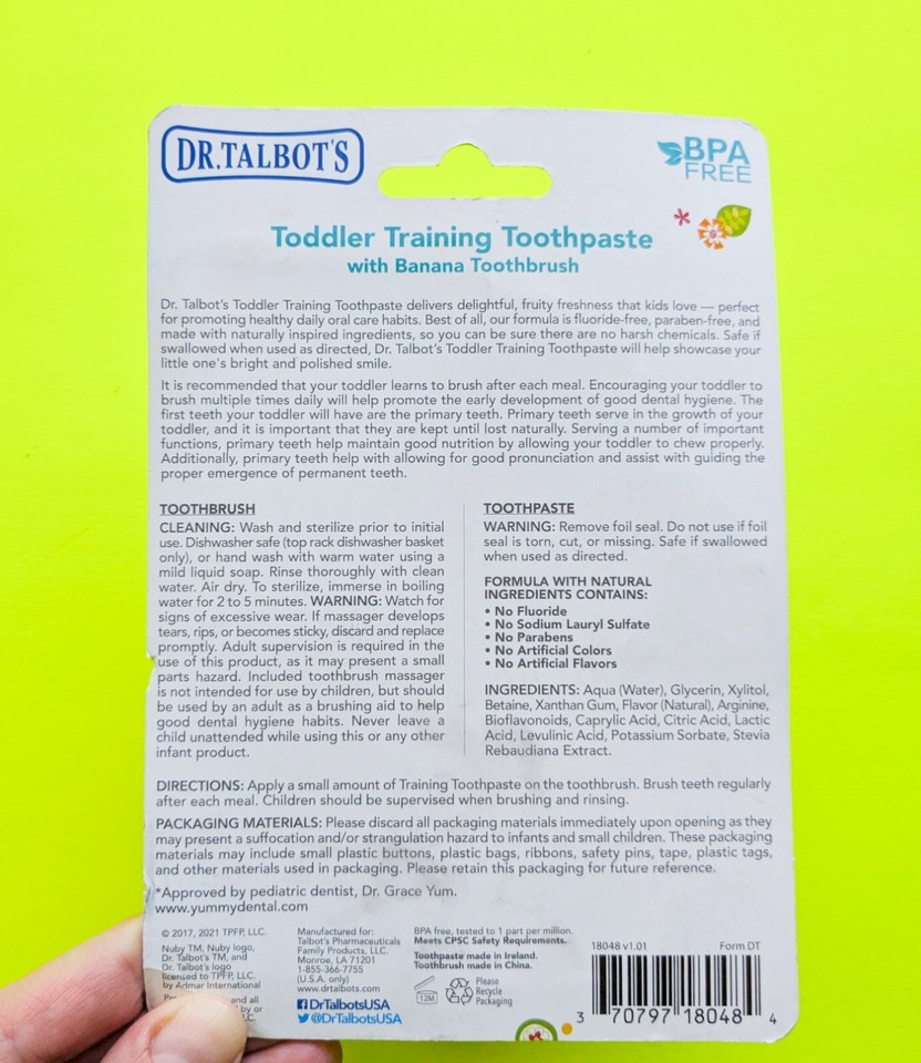 Dr. Talbot's Toddler Kids Training Toothpaste with Toothbrush 6m+ | eBay