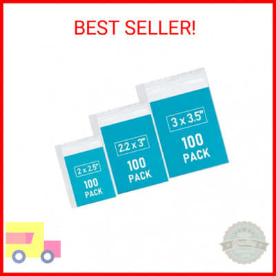Small Plastic Bags, 300 PCS Mini Baggies, 3 Assorted Sizes, Transparent ...