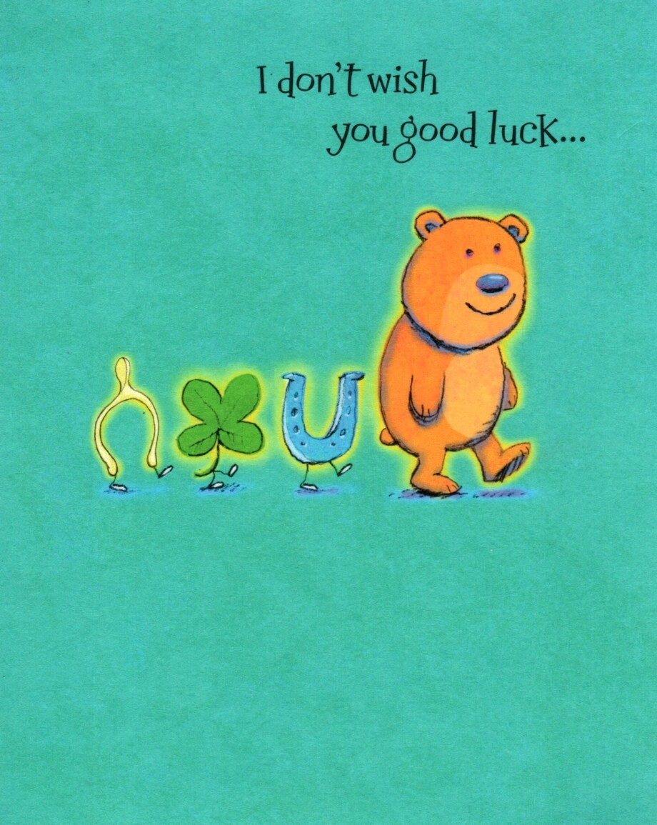 Good Luck Cute Animal Dog Good Luck Card Our Beautiful Wall Art And